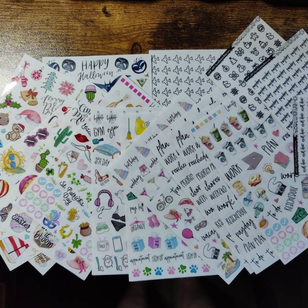 Variety Sticker Pack | Cute Sticker Pack, Mini Clear Stickers, Variety ...