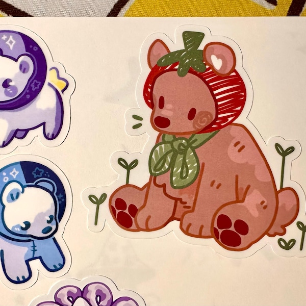 Moon Bear Waterproof Stickers! - Etsy