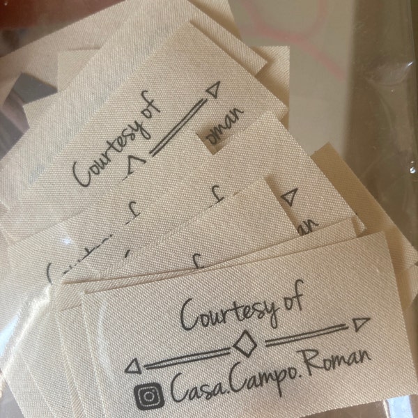 Personalized Sewing Labels for Handmade Items - Custom Tags Printed on ...