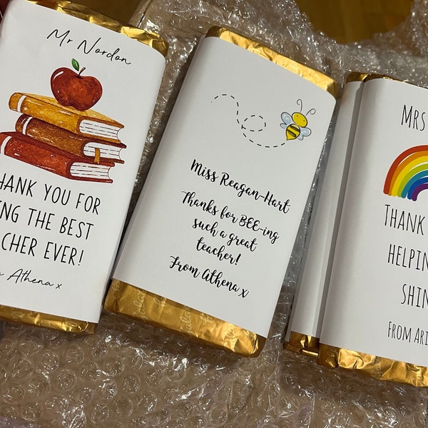 Teacher Chocolate Bar, Teacher Gift, Thank You Teacher, Chocolate Gift ...