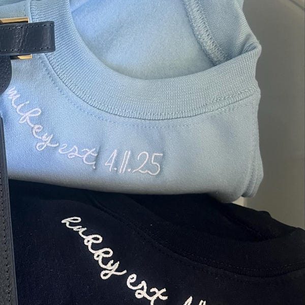 Custom Embroidered Sweatshirt, Multicolor Embroidered Sweatshirt ...