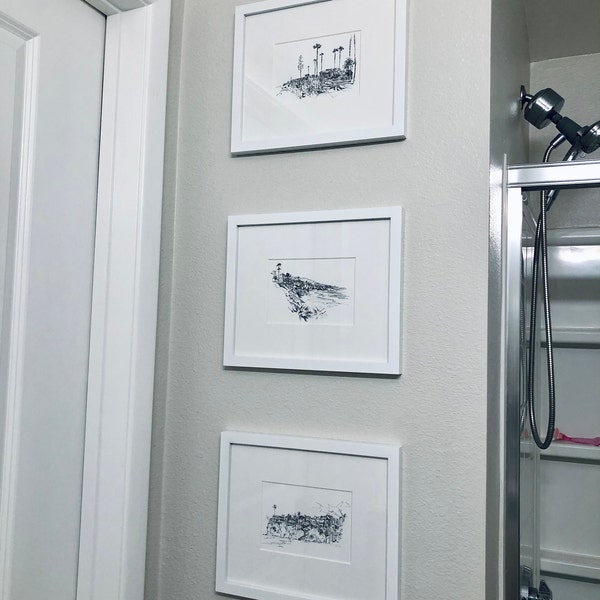 The Beverly Hills Hotel Watercolor Print, Beverly Hills, Travel ...