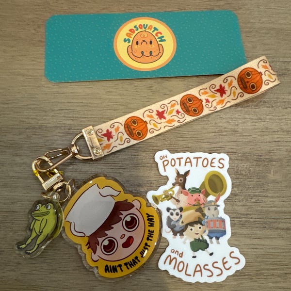 Over the Garden Wall Wristlet and Charm Keychain Set - Cute Greg OTGW ...