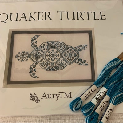 Counted Cross Stitch Pattern, Quaker Turtle, Beach Decor, Quaker ...