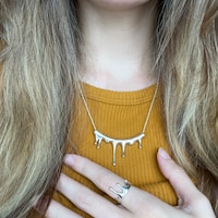 Dripping Small Ring Gold, Silver, Rose, Statement Modern Ring ...