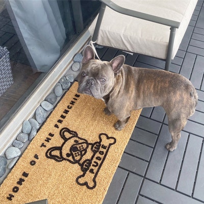 French Bulldog Doormat, Frenchie Door Mat, French Bulldog Gifts, French ...