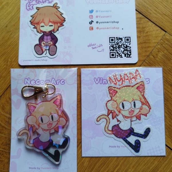 Neco-arc Acrylic Keychain / Anime Cat Keychain / Melty Blood Keychain ...