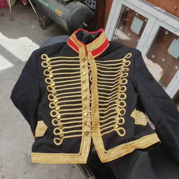 Men's Napoleonic Hussar Jackets Blue, Hussar Military Uniform Wool ...