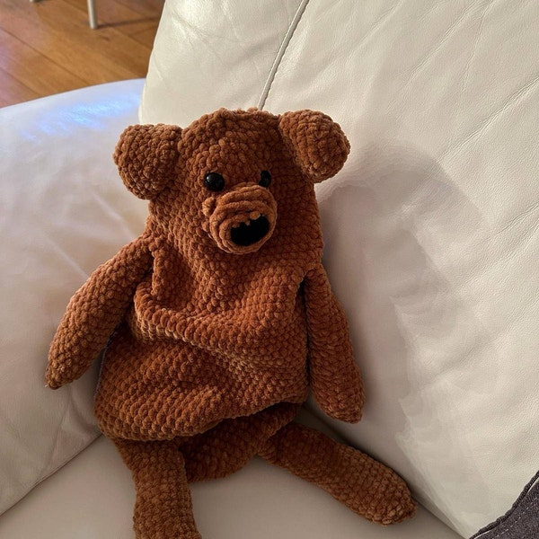 Crochet Pattern, Chunky Benji the Bear, Step by Step US Terms DIY ...