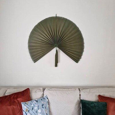 Wall Fan Decor, Bamboo Decorative Fans, Handcrafted Bamboo Fan, Boho ...