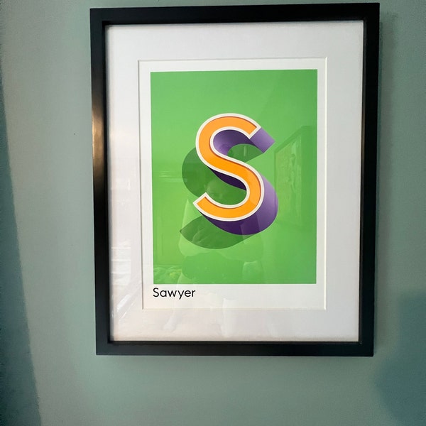 Personalised Name and Letter Print, Custom Alphabet Print, Personalised ...