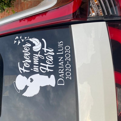 Custom in Loving Memory RIP Forever in My Heart Spanish Vinyl Car ...