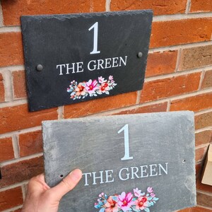 Rustic Slate House Sign Farmhouse Plaque Door Number - Etsy