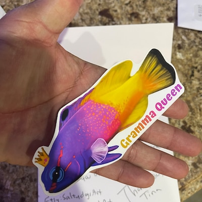 Funny Dogface Puffer Fish Vinyl Sticker - Etsy