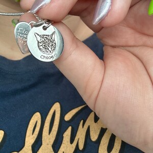 Unique Gifts Pet Photo Necklace Round Locket Pendant Custom Photo ...