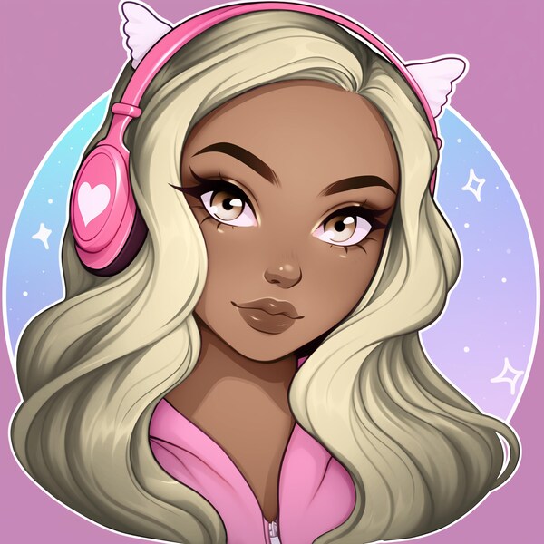 Twitch Icon Anime Streamer Art Twitch Profile Pic Streaming No ...