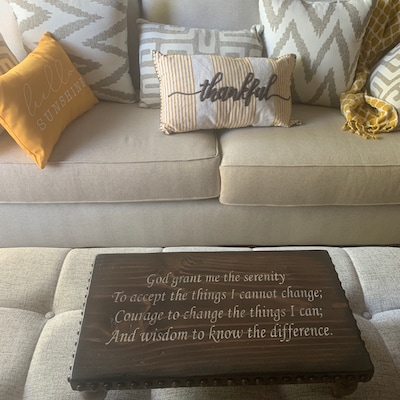 Farmhouse Table Riser Tray Serenity Prayer Table Top Decor - Etsy