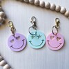 Smiley Face Keychain SVG | Smiley Bag Tag SVG | Retro Keychain | Smile ...