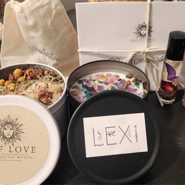 Self Love Botanical Crystal Infused Oil- Intention Oil, Self Care, Body ...
