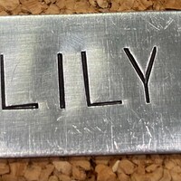 Custom Year or Date Tags Hand Punched Brass and Metal Tag or Plate Hand ...