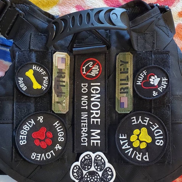 Embroidered 2"x6" Patch for Working Dogs With "don't Touch" Sign and ...