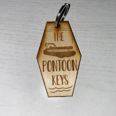 The Pontoon Keys, Wood Key Chain, Boat, Key Accessories - Etsy