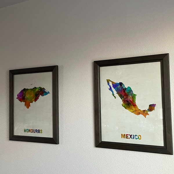 Mexico Watercolor Map, Art Print (996) - Etsy