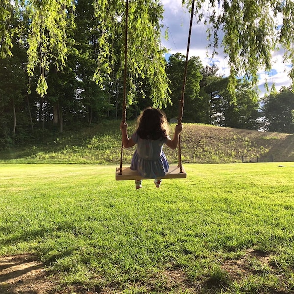 Ash Bench Style Swing | Tree Swing | Rope Swing | Backyard Swing ...