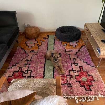 Large Moroccan Rug 6 X 11 Ft , Aera Rugs for Living Room ,boujad ...