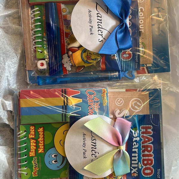 Childrens Wedding Activity Pack Pre-filled Party Bag Wedding Favour ...