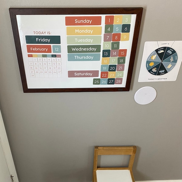 DIY School Calendar, Muted Rainbow Calendar, Early Elementary Calendar ...