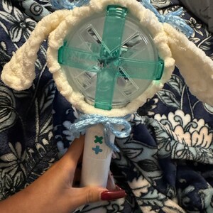 Engenebong, Pink Bunny Enhyphen Crochet Fluffy Lightstick Cover - Etsy