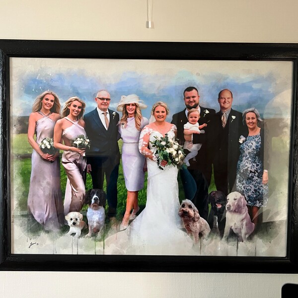 Hand Drawn Digital Portrait, Custom Pencil Artwork Online, Virtual ...