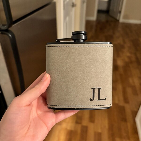 Personalized Flask for Men, Leather Flask, Flask Personalized, Flask ...