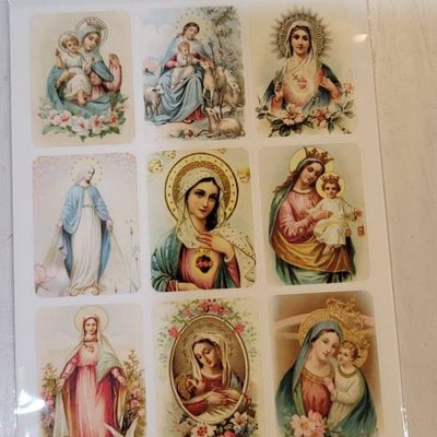 Blessed Virgin Mary Bookmarks Catholic Bookmark Catholic Prayer Card ...