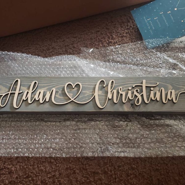 Custom Couple Name Sign Pallet Sign Wedding Gift Wooden Name Sign ...