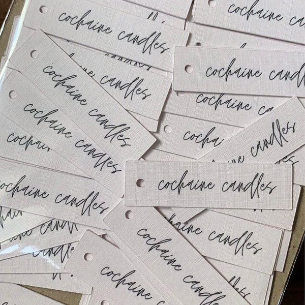 Logo Candle Tags | Custom Swing Tags | Shop Name Tags | Candle Wick ...