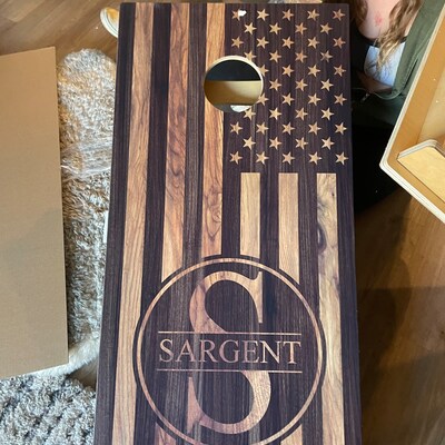 Custom Cornhole Board Set Monogram Cornhole Boards Personalized Bag ...