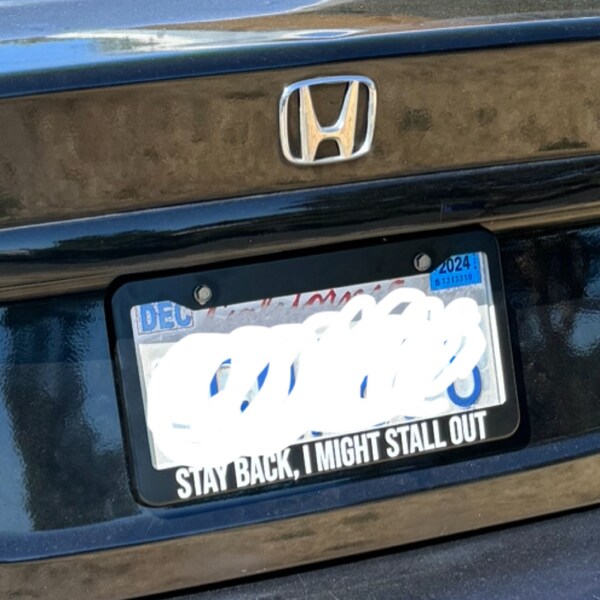 UV Printed Text | Metal, Carbon Fiber, or Plastic | Funny License Plate ...