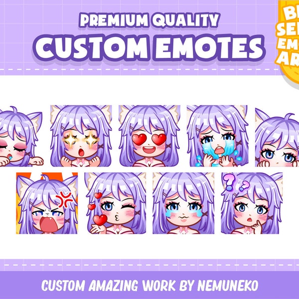 9x Custom Emotes for Twitch, Youtube, Discord or Facebook / Custom ...