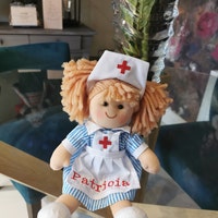 Rag Doll Nurse Nancy 28 Cms Personalised Lovely Girl's Gift Keepsake ...