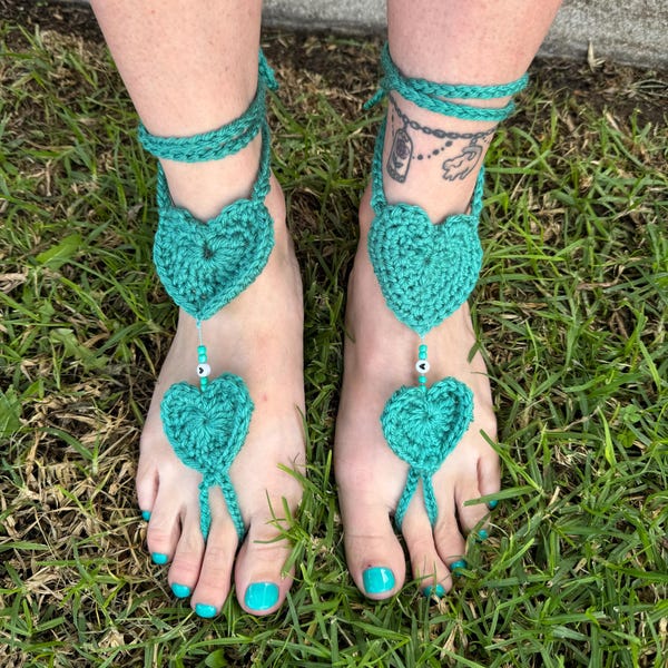 Barefoot Sandals Crochet Pattern - Barefoot Sandals Tutorial - Crochet ...