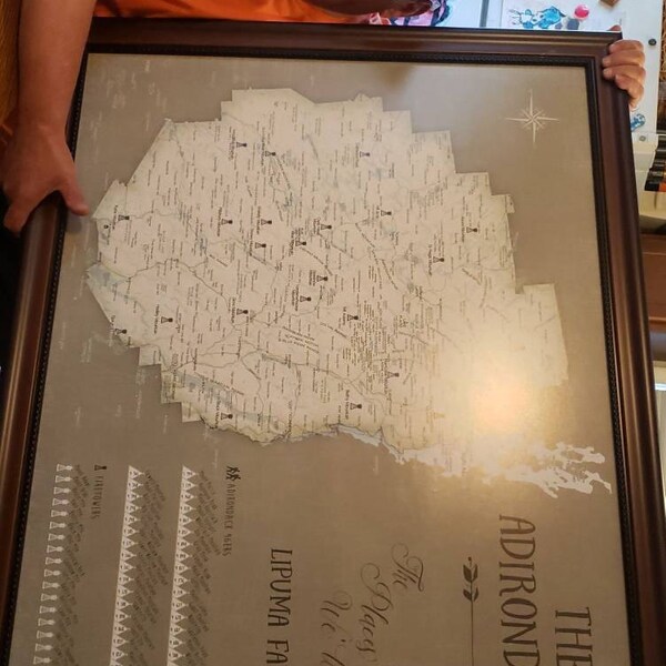 Hike the 46 Peaks & Pin Your Progress on a Push Pin Map Adirondack ...