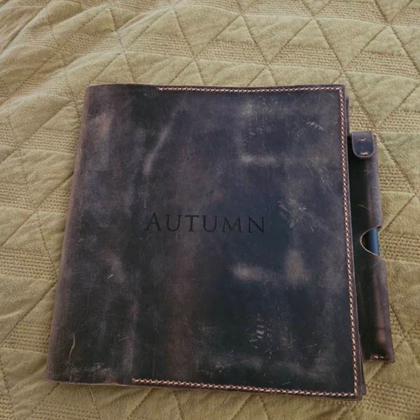 Personalized Vintage Leather Document Holder Case Folder ,A4 / Letter ...