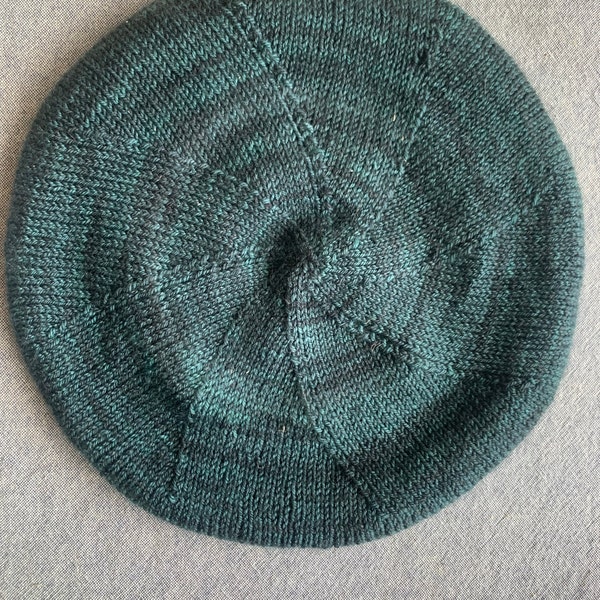 Beret Knitting Pattern . Classic Beret Pattern . Easy Knit Pattern for ...