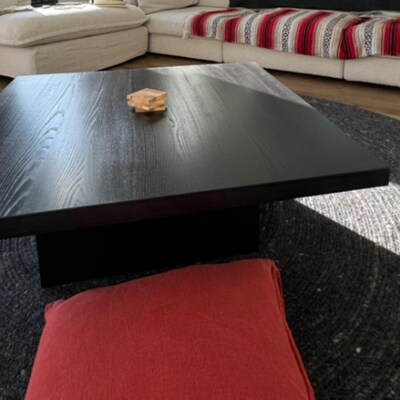Low Sitting Coffee Table, Small Low Profile Coffee Table, Low Square ...