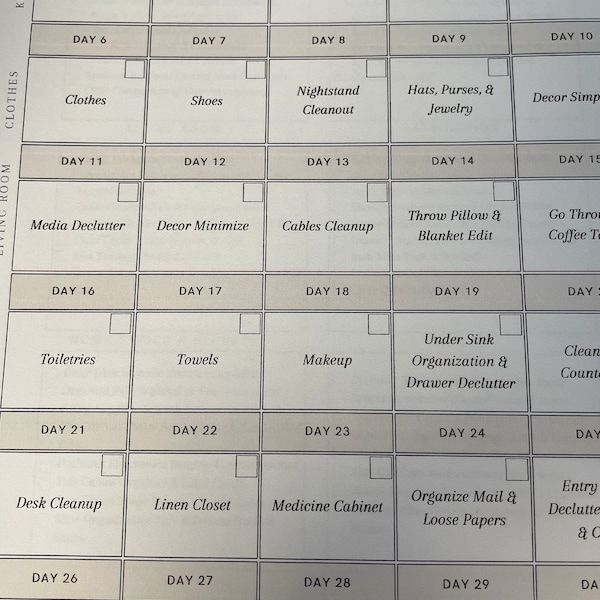 Minimal Chore Chart & Cleaning Ideas - Etsy