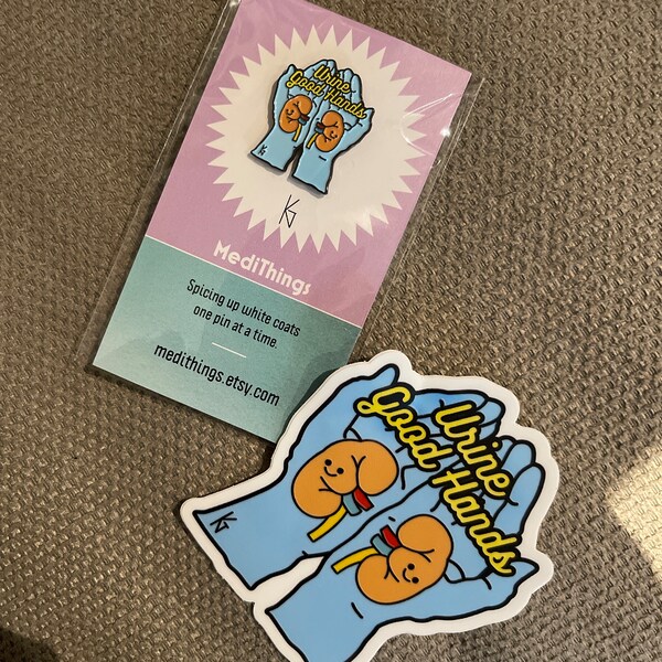 Urine Good Hands Kidney Transplant Pin- Urology/ Kidney Failure ...