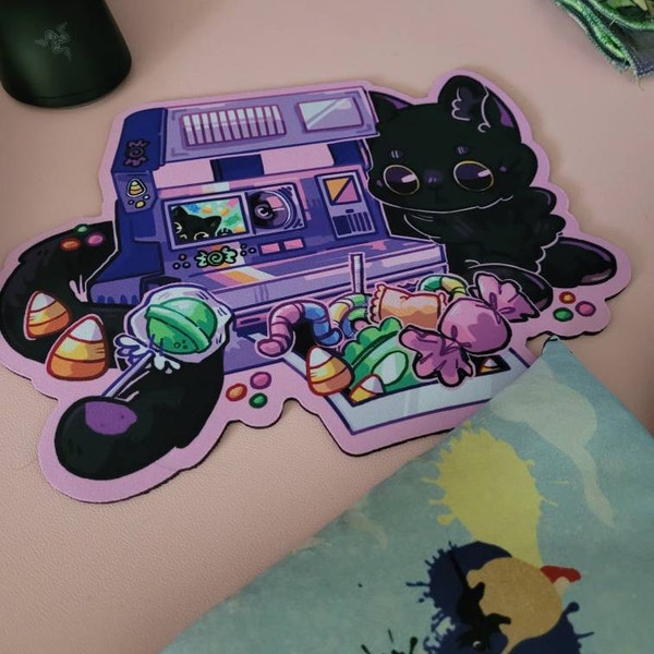 Cat Instant Camera Mouse Pad // 10in Neoprene Mat - Etsy