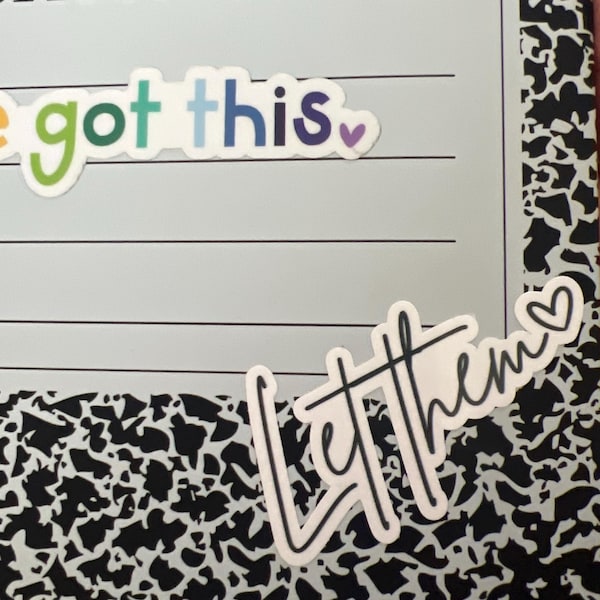 Let Them Sticker, Mental Health Sticker, Self Care, Self Love - Etsy